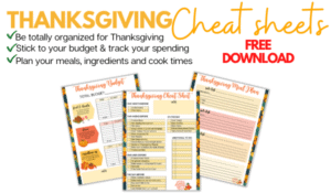 Thanksgiving Cheat Sheets Downloads - The Frugal Mom Guide